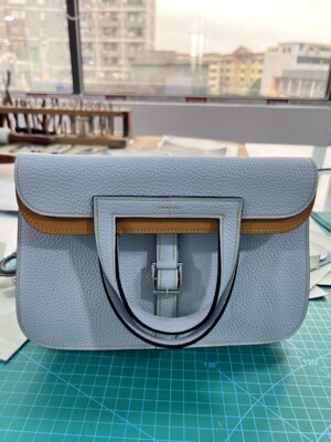 纯手工蜡线手缝TC皮Halzan哈赞包单肩手提斜跨手工女包