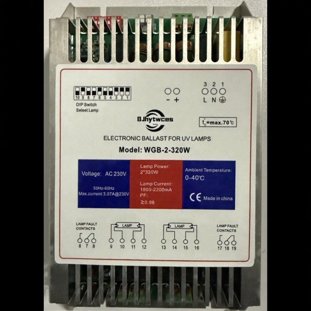 BJHYTWCES镇流器WGB-2-320W水处理杀菌灯镇流器一拖二320W