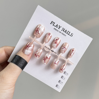 SSS穿戴甲 超美蝴蝶结 猫眼晕染渐变少女色weekendhub 可拆卸美甲