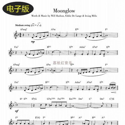 月光水岸Moonglow 黑管/单簧管谱 独奏谱 c216
