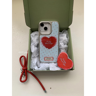 DT play 爱意的具象化爱心蝴蝶结浪漫韩国ins风小众高级适用于iphone17/16/15/14promax苹果13手机壳保护套