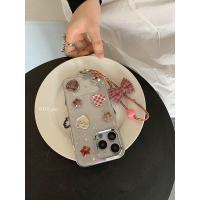 DT play 爱心纽扣少女梦境夏日清新韩国ins风小众博主适用于iphone16promax/15/14苹果13/12/11手机壳保护套