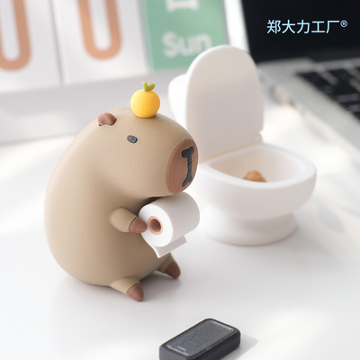 卡皮巴拉马桶豚磁吸桌面摆件