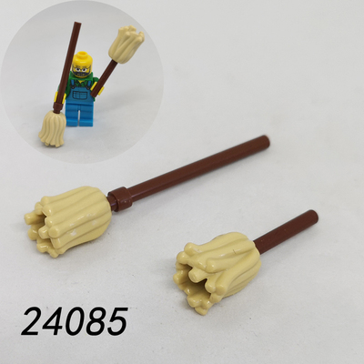 兼容LEGAO小颗粒积木24085拖把头配件人仔手持零件拖布鸡毛掸子