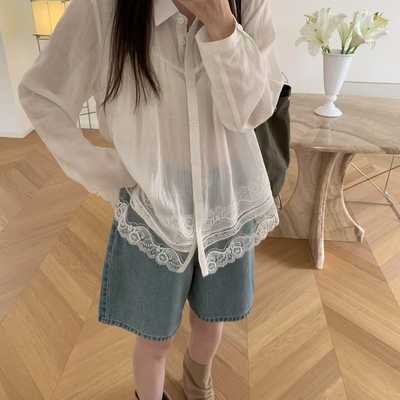 米鹿-拼欧蕾能穿完整个夏天单色衬衫(主麦会含公司其他品牌)2658