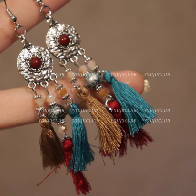 秋冬植绒气质高级感名媛耳饰