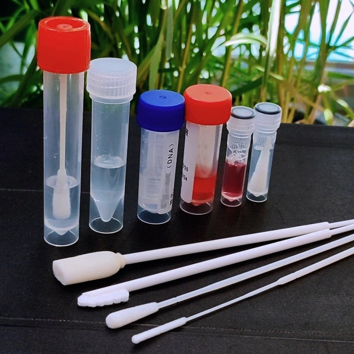 实验室用组织保存液口腔唾液DNA/RNA咽喉样锯齿棉签取样医学检测