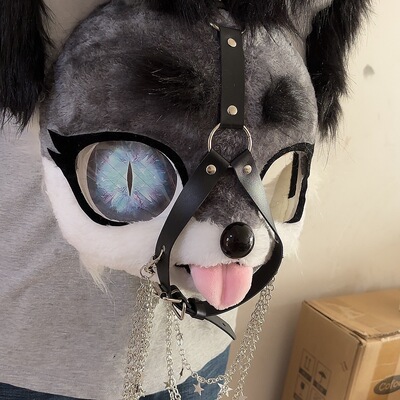 fursuit兽头兽装配饰嘴套兽装配件日系写实kig暗黑嘴笼DIY酷帅
