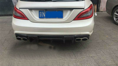 适用于奔驰W218 CLS350 CLS63 Renntech碳纤后唇下巴后扰流小包围
