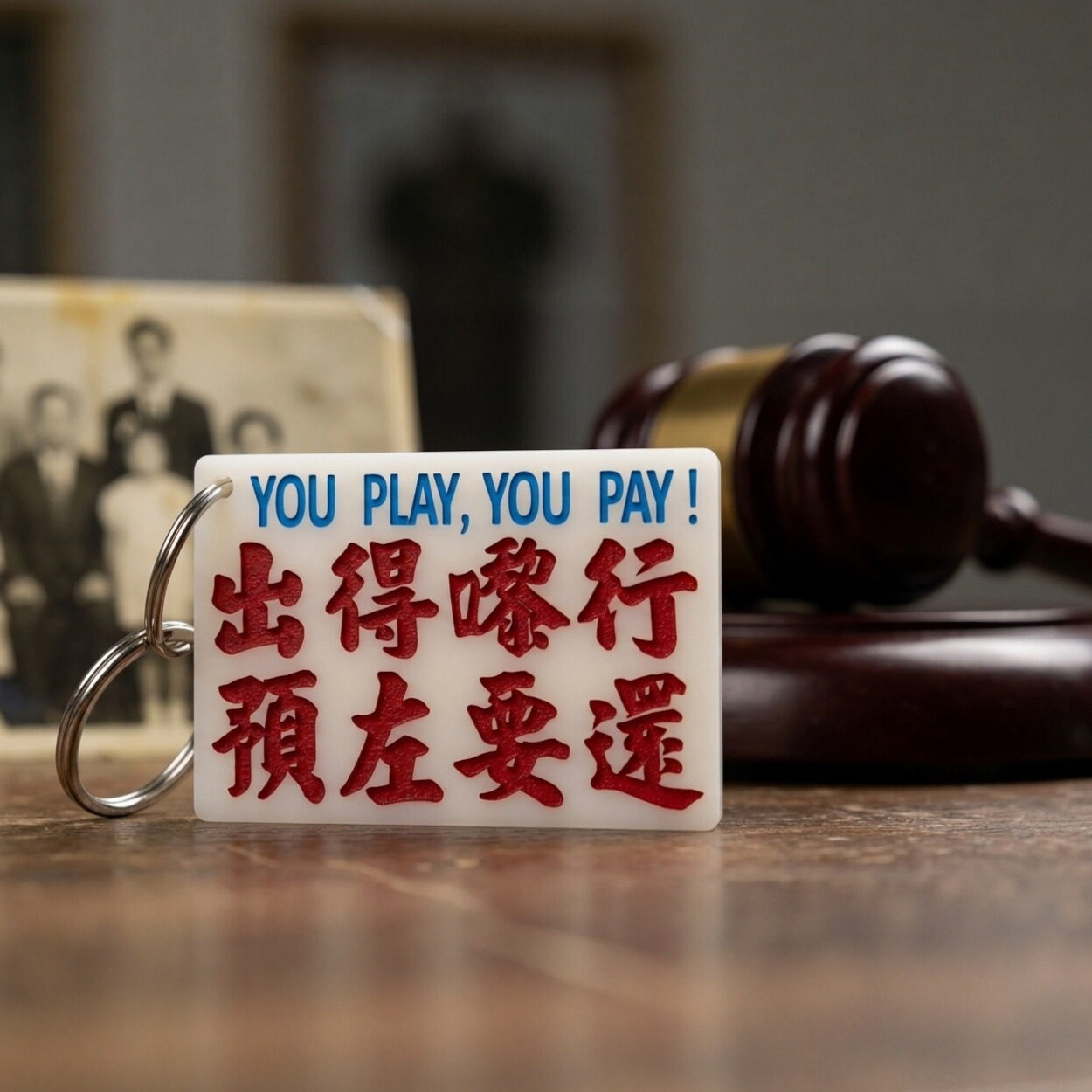 出得黎行预左要还胶匙扣吊牌挂饰雕刻无间道佐佑铭广东文化方言