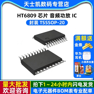 HT6809 芯片 音频功放 IC 芯片 封装 TSSSOP-20