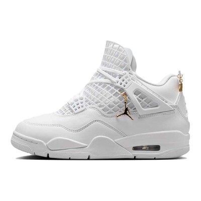 Jordan Air Jordan 4 “Net” 耐磨 中帮 复古篮球鞋 女款 白色
