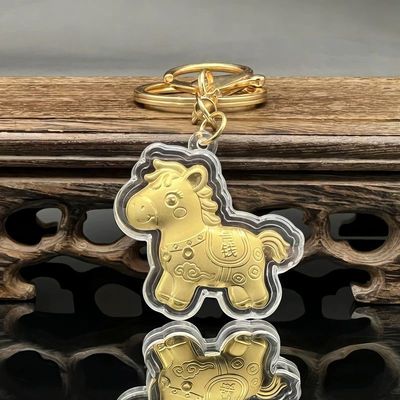 New Year Chinese Zodiac Horse Hanging Keychains Pendant Deco