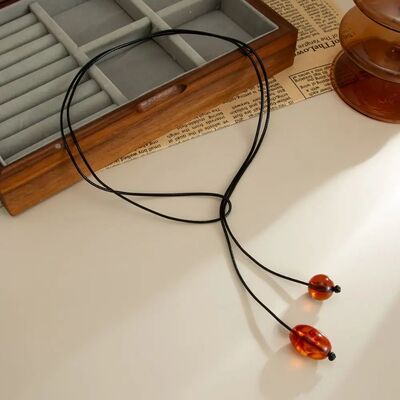 ndy Plastic/Resin Beaded Tassel Long Fashion Jewelry Adjusta