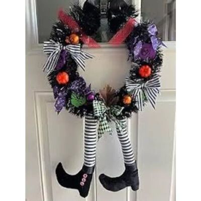 Easter Halloween Wreath Skeleton Haunted House Decorative Ha