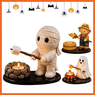 Halloween Tealight Stand Centerpiece Campfire Gathering Resi