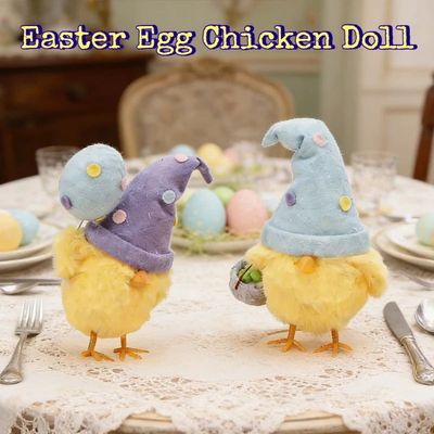Easter Egg Chicken Doll Decorations Cute Easter Festival Par