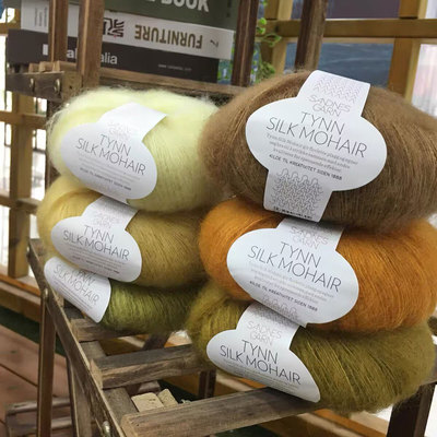 SANDNES TYNN SILK MOHAIR挪威进口马海毛毛衣围巾手编线