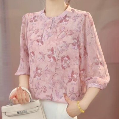 直播爆款2026春夏季新款七分袖印