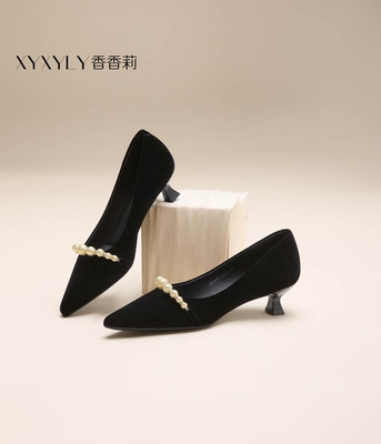 香香莉女鞋2026春季新款33236尖头细跟高跟鞋女百搭浅口单鞋女鞋