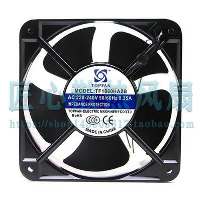 全新 TOPFAN TF1860HA2B AC220V 0.35A 18CM 电焊机冷却散热风机