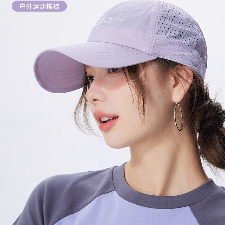 CACUSS春夏季速干棒球帽子露营户外女款大头围登山太阳帽遮阳防晒