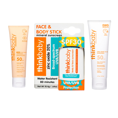 特价Thinkbaby儿童防晒霜SPF50 89ml婴幼儿宝宝防晒棒SPF30 18.4g