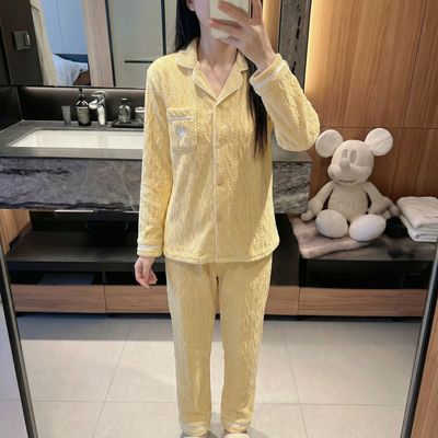 范小懒加厚保暖海岛绒睡衣女款