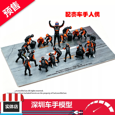 预售 迷你切 1:64 PIT STOP DIORAMA维修站人偶套装 2025阿布扎比