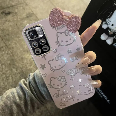 羽纱kt猫红米Note11 5G手机壳21091116AC情侣全包防摔可爱套外壳