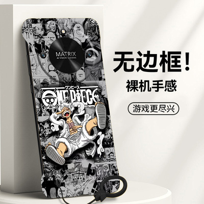 送挂环五档路飞适用华为荣耀x50手机壳x70i无边框x40gt散热x40i新款power半包x50i薄30pro+硬v30女v20套v10