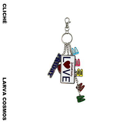 LarvaCosmos｜彩色发夹小众设计钥匙扣金属挂饰链包包挂件