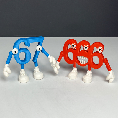 Steal a Brainrot窃取脑腐游戏公仔666和67数字手办关节可动玩具