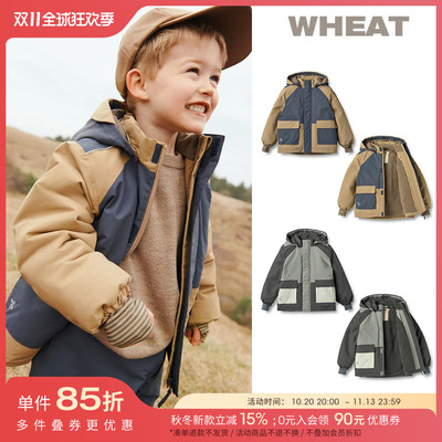 Little现货 丹麦WHEAT FW26男女宝宝防风加厚夹克工装棉服冲锋衣