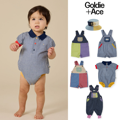 Little现货 澳洲Goldie Ace SS26春夏宝宝包屁衣背带裤渔夫帽