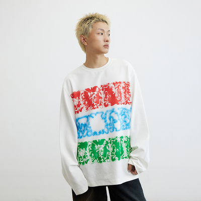 CONP手工三色喷绘长袖