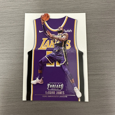 帕尼尼NBA球星卡湖人 勒布朗 詹姆斯 球衣设计小背心特卡实卡精美