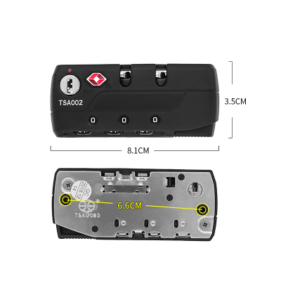 S014#行李箱锁配件拉杆箱TSATSA12083密码锁YIF旅行箱包锁铝框锁