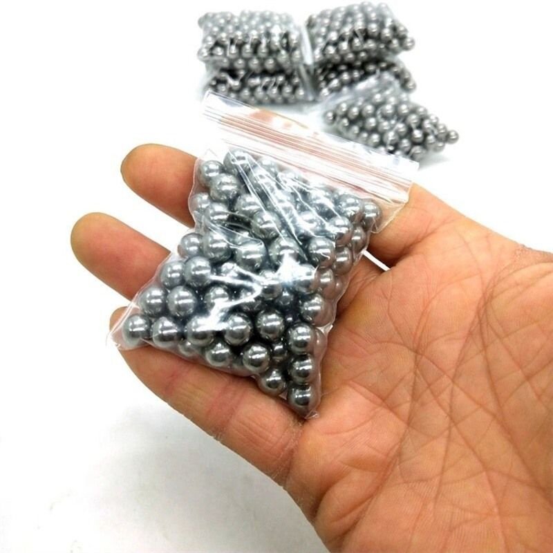 钢球弹珠子弹弓钢珠7毫米8毫米100粒/包铁球亮面扁皮弓配件实心