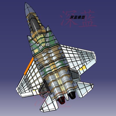 歼35舰载机隐身飞机数模CATIA格式三维立体设计文件