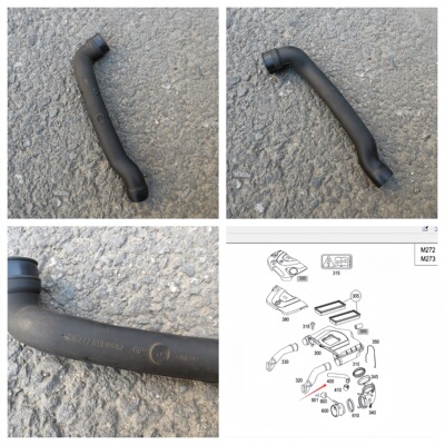 适用奔驰W211 W212 E230 E280 E300曲轴箱通风管W251 M272废气管