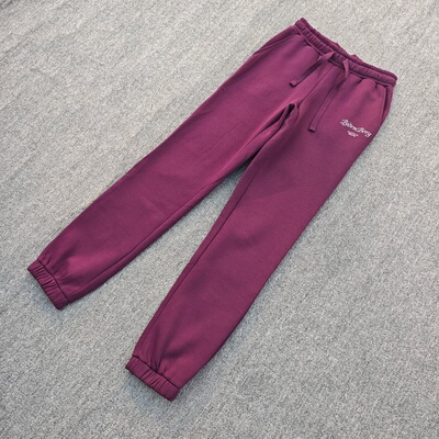 秋冬松紧腰休闲加绒九分收口卫裤