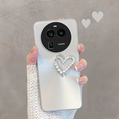 适用于oppofindx6手机壳find x6pro新款pgfm10极光oppox6por简约0pp0fingx爱心女款全包防摔手链保护套