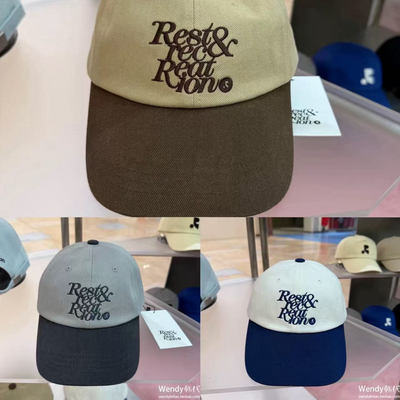 韩国代购rest and recreation 新款拼接字母棒球帽 RR帽子鸭舌帽
