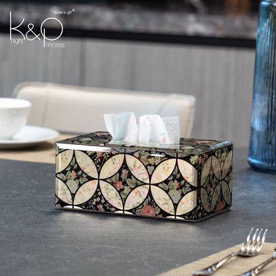 KP纸巾盒客厅高档轻奢风高档茶几卫生纸盒高级感家用饭厅餐巾纸抽