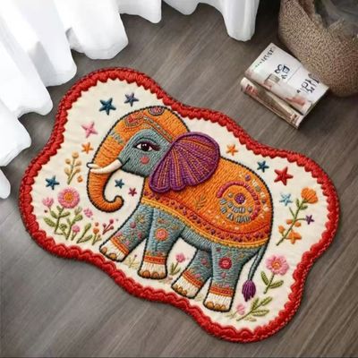 YM【50*80cm】毛线风大象浴室卧室地毯软装地垫