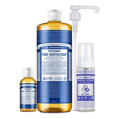 韩国代购直邮 布罗纳博士Dr.Bronner's 液体皂沐浴露茶树薄荷祛痘