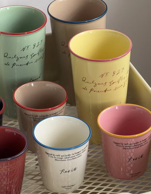 现货 韩免小众Hotel827法式复古陶瓷杯450ml含盒原包装Grand系列