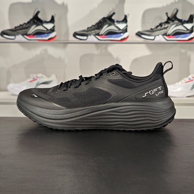 李宁休闲鞋2024夏季新品SOFT LITE男子网面透气运动鞋AGLU161