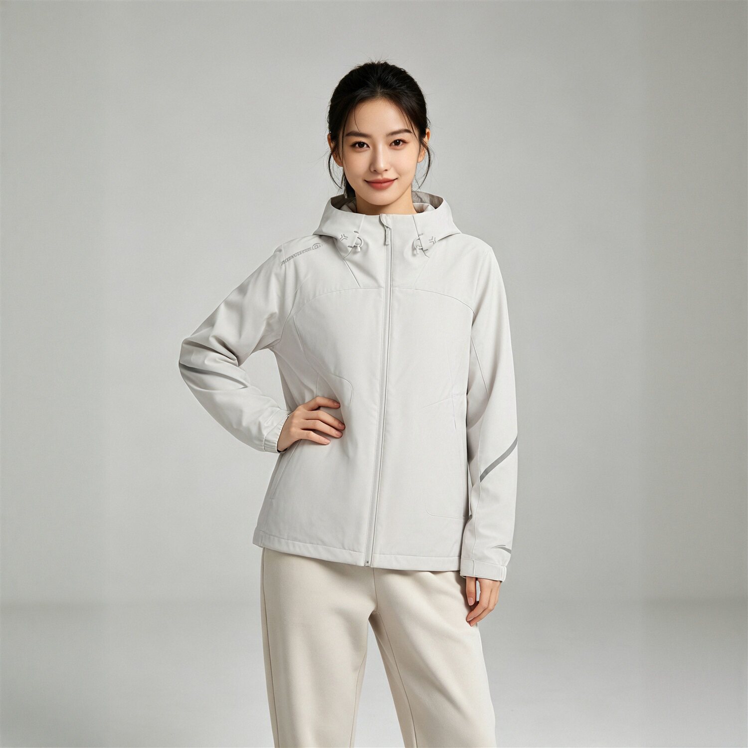 李宁户外CF溯|珑壳外套女子反光防泼水防风宽松防护风衣AFYW026